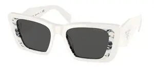 Prada Cat Eye Sunglasses - White (pr08ys/02v5s0/51)