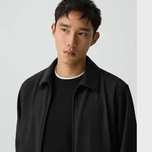 Theory Blouson Jacket In Precision Ponte - Black