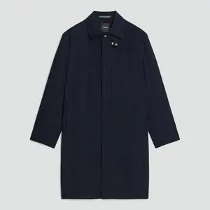 Theory Balmacaan Coat In Motion Wool - Eclipse