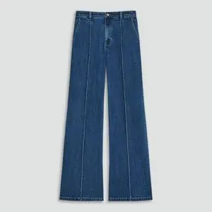 Theory Fluid Flare Jean In Essential Denim - Ocean Blue