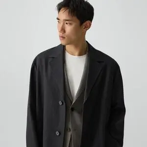Theory Twill Blend Three-button Coat