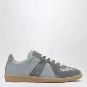 MAISON MARGIELA Replica Leather And Suede Sneakers - Grey