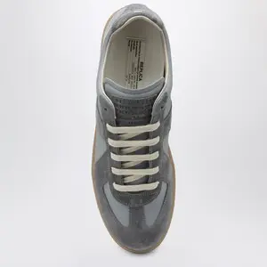 MAISON MARGIELA Replica Leather And Suede Sneakers - Grey