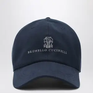 Brunello Cucinelli Cotton Baseball Cap - Blue