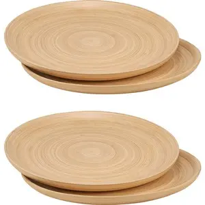 LEXA 4 Piece Serving Plate Set - Natural