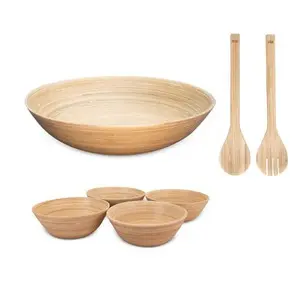 LEXA 6 Piece Salad Serving Set - Natural