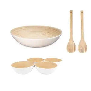 LEXA 6 Piece Salad Serving Set - White