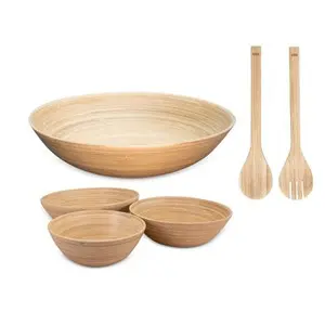 LEXA 5 Piece Bowl And Utensil Set - Natural