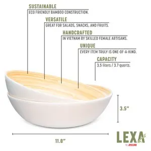 LEXA Salad Bowl Set - White