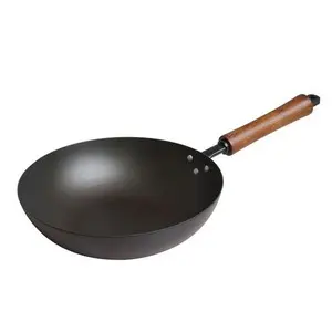 JOYCE CHEN Carbon Steel Preseasoned Stir Fry Pan - Black