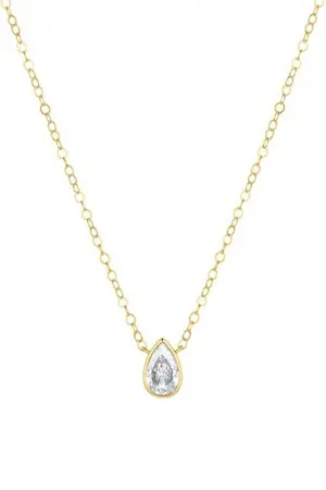 SET & STONES Mavis Teardrop Solitaire Necklace - Gold