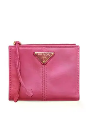 Prada Triangle-logo Small Wallet - Pink