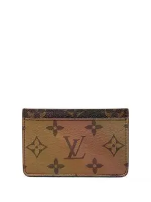 LOUIS VUITTON 2021 Monogram Reverse Card Holder - Brown