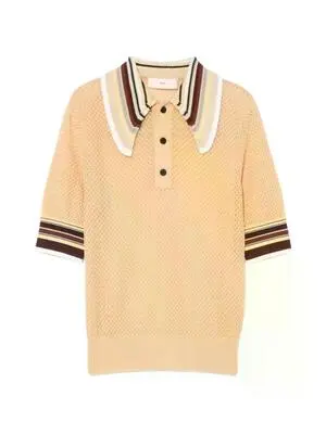 Toga Lace-knitted Polo Top
