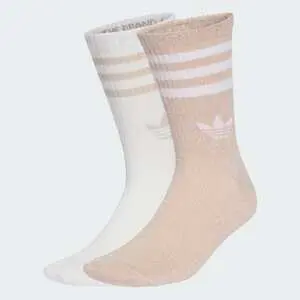 Adidas 3-stripes Glitter Crew Socks 2 Pairs - Blush Pink / White