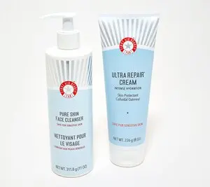 FIRST AID BEAUTY 8oz Ultra Repair Cream + 11oz Face Cleanser - One-color