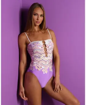 SUNSHINE 79 Lilac Cascade Bandeau One Piece