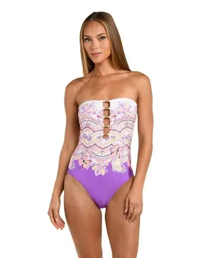 SUNSHINE 79 Lilac Cascade Bandeau One Piece - Multi