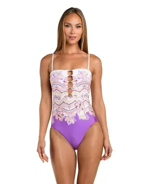 SUNSHINE 79 Lilac Cascade Bandeau One Piece - Multi