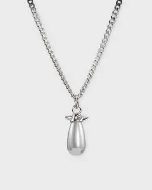 MARIA NILSDOTTER Pearl Tear Necklace - Silver