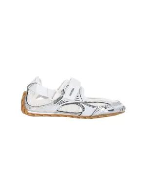 Bottega Veneta Mary Jane "orbit Flash" Sneakers - Silver
