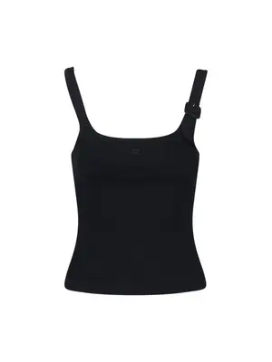 COURREGES Buckle 90s Tank Top - Black