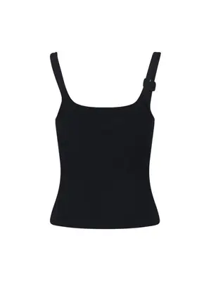 COURREGES Buckle 90s Tank Top - Black