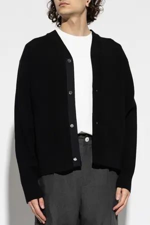 Jacquemus Wool Turtleneck Cardigan - Black