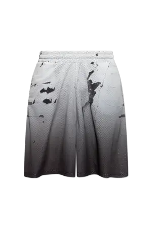 44 LABEL GROUP Perforated Knee Length Shorts - Grey