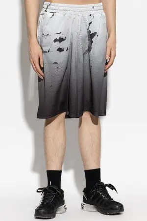 44 LABEL GROUP Perforated Knee Length Shorts - Grey