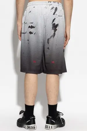 44 LABEL GROUP Perforated Knee Length Shorts - Grey