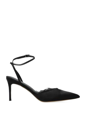 Black Suede Studio Lace Heels