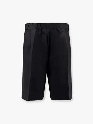 LANEUS Viscose And Linen Bermuda Shorts