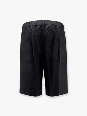 LANEUS Viscose And Linen Bermuda Shorts