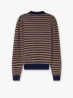 Miu Miu Virgin Wool Polo Shirt - Multicolor