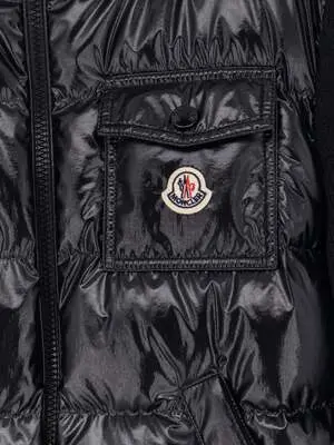 Moncler Down Jacket With Virgin Wool Inserts