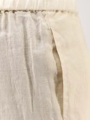 Aspesi Linen Wide Leg Trousers - Beige