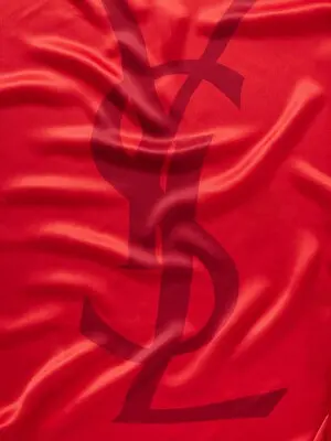 Saint Laurent Cassandre Printed Silk-satin Scarf