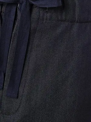 SANDERLAK Wool-blend Twill Wide-leg Pants