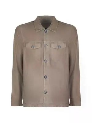 VOLFAGLI FIRENZE Urano Button-front Suede Shirt Jacket