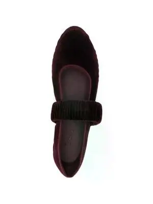 FLABELUS Mafalda Ruched-strap Ballet Flats - Red
