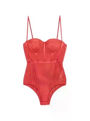 Zimmermann Rebellion Corset Bodysuit - Red