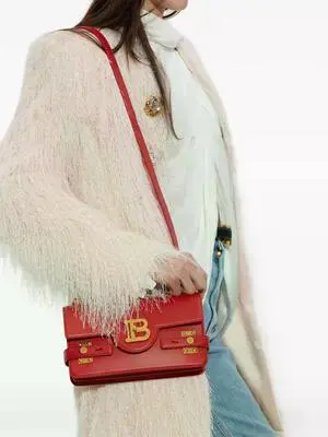 Balmain B-buzz 24 Logo-plaque Cross Body Bag - Red