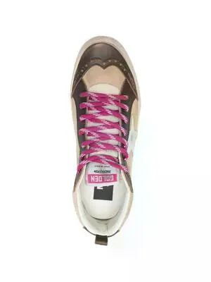 GOLDEN GOOSE Mid Top Star Lace Up Sneakers - Neutrals
