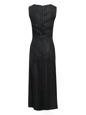 LEE MATHEWS Drew Pinstripe Midi Dress