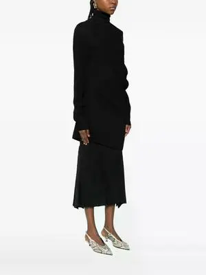 TOTEME High-neck Twist Blouse - Black