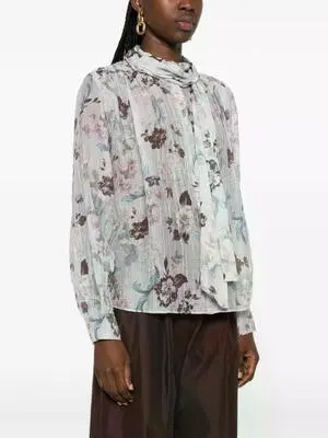 FORTE_FORTE Scarf-detail Shirt