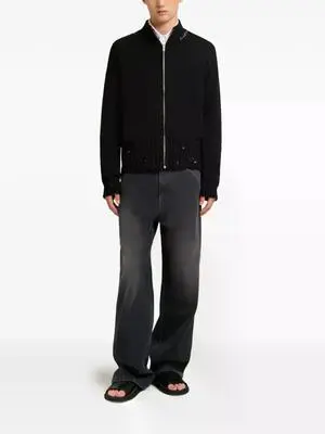 Marni Zip-up Distressed Cardigan