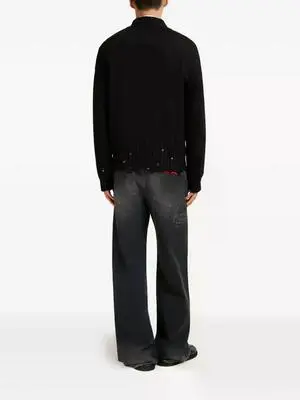 Marni Zip-up Distressed Cardigan