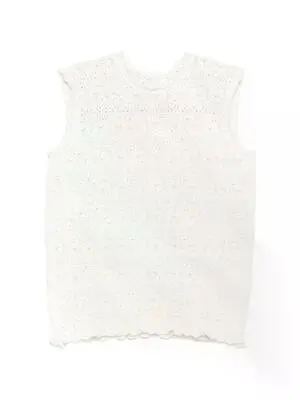 JNBY Jacquard Knit Vest - White